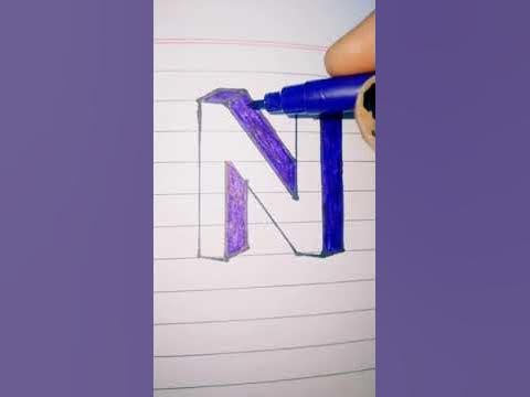 watch how to draw the letter N in 3d || @AnuOfficial-iq8im - YouTube