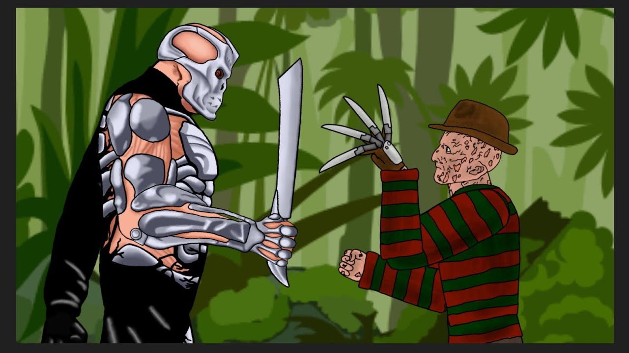 Uber Jason vs Freddy Krueger - Drawing cartoon 2 - YouTube