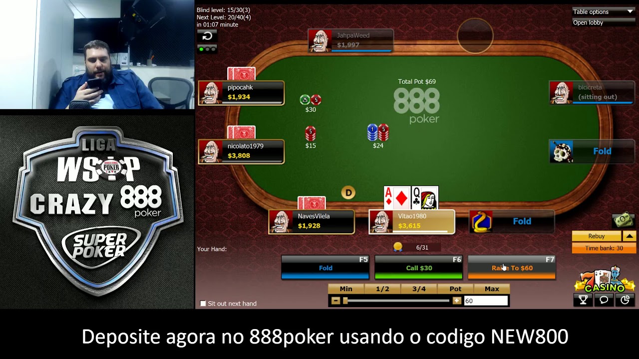 REUP - Liga WSOP Crazy 888 - Bounty de $30 com Victor Marques - YouTube
