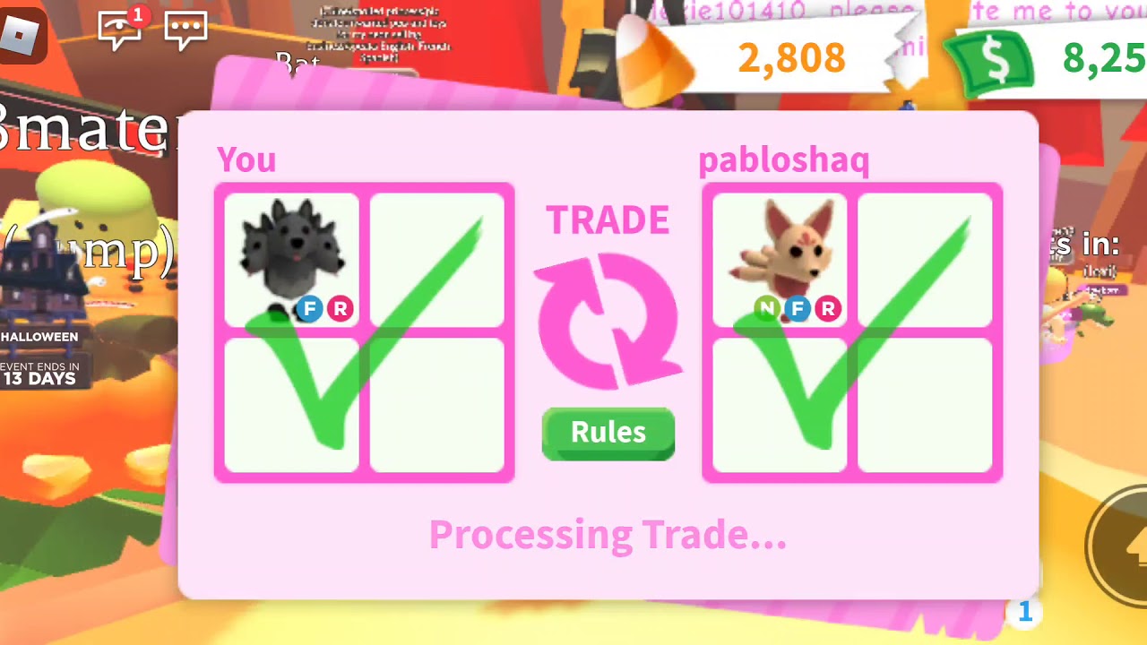 ADOPT ME FR CERBERUS TRADED FOR NFR KITSUNE!!! - YouTube