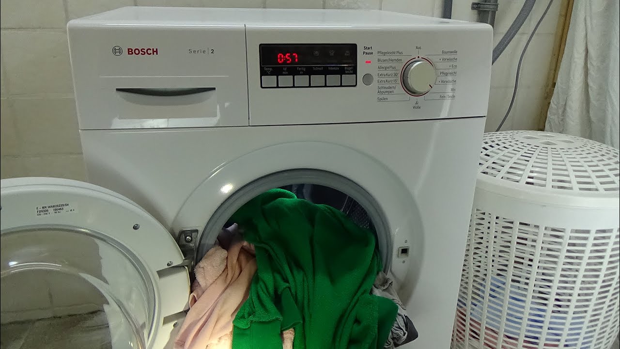 BOSCH WAB28220 washing machine, mix wash 40 degrees program test ...