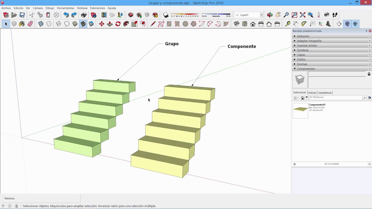 Diferencias entre grupo y componente - YouTube