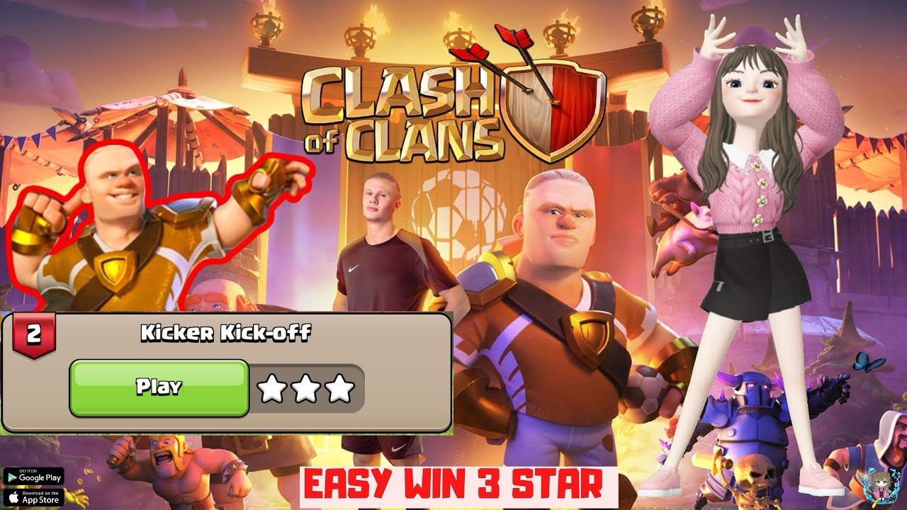One Try - Easy Win 3 Star - Clash Of Clans Haaland Challenge Kicker ...