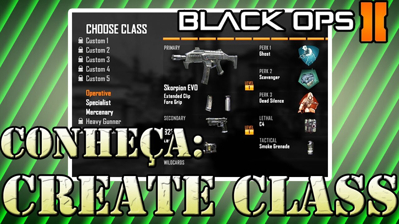 COD - BLACK OPS 2 - Conheçam o novo ESCOLHER CLASSES do BO 2 - YouTube