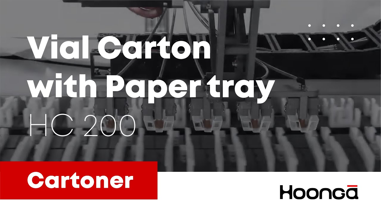 [Hoong-A] Carton packaging machine_ Vial carton with Paper tray_ HC 200 ...