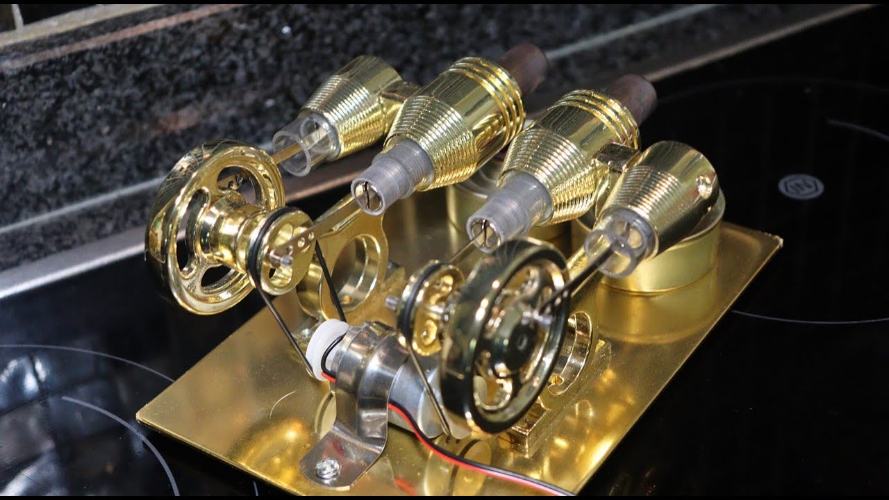 REVIEWING THE TWIN CYLINDER STIRLING ENGINE BY ENGINEKITOR #enginekitor ...