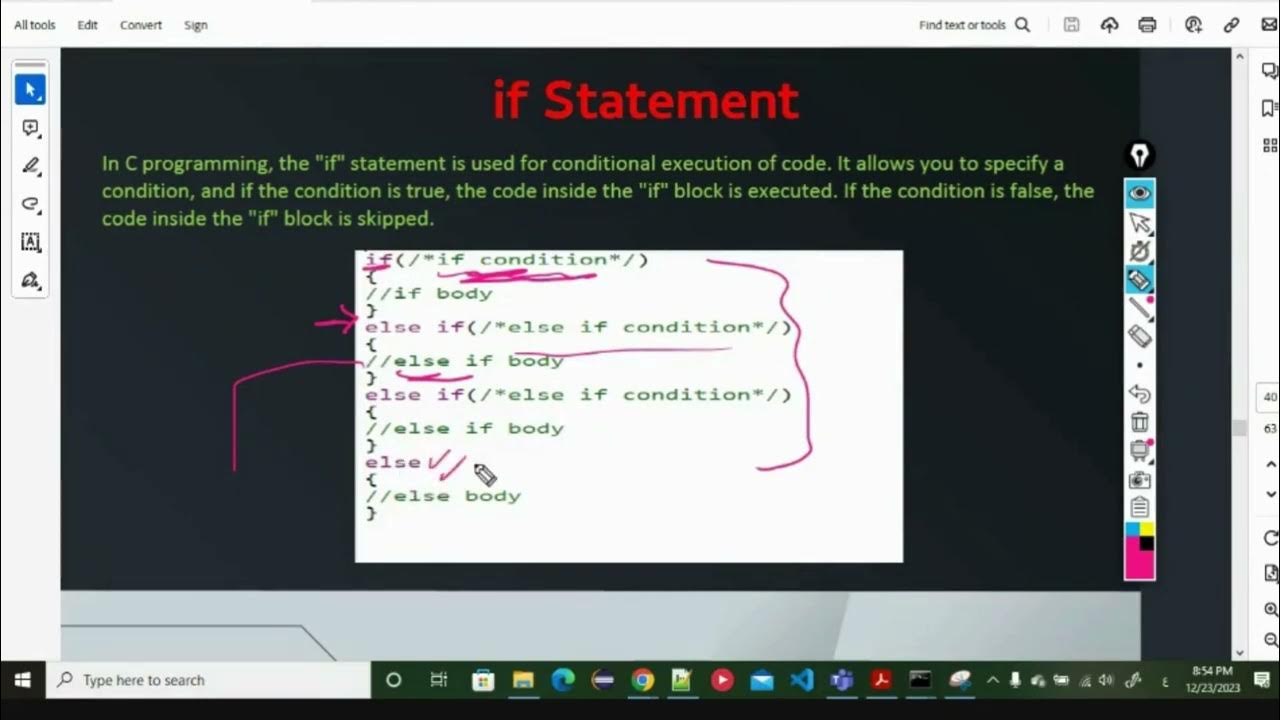 session 6 - if statement C programming-(c)الدرس السادس من كورس لغه برمجه - YouTube