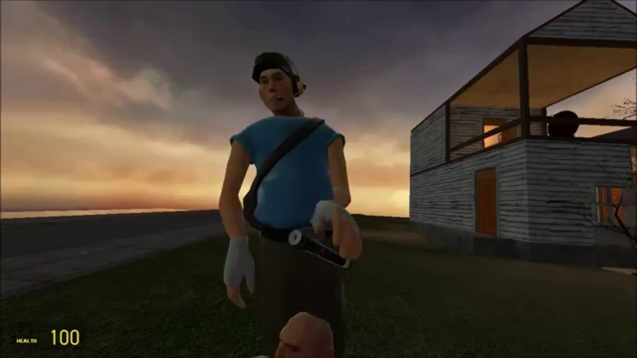 TF2 Scout vs. Heavy [GMOD] - YouTube