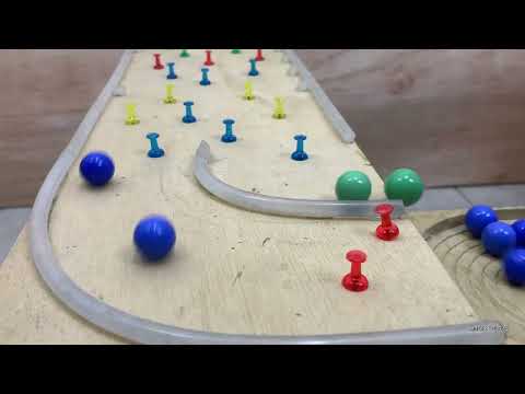 Marble Run Race ASMR #52 Truck, Bus, Tractor, Lamborghini, Mercedes, BMW
