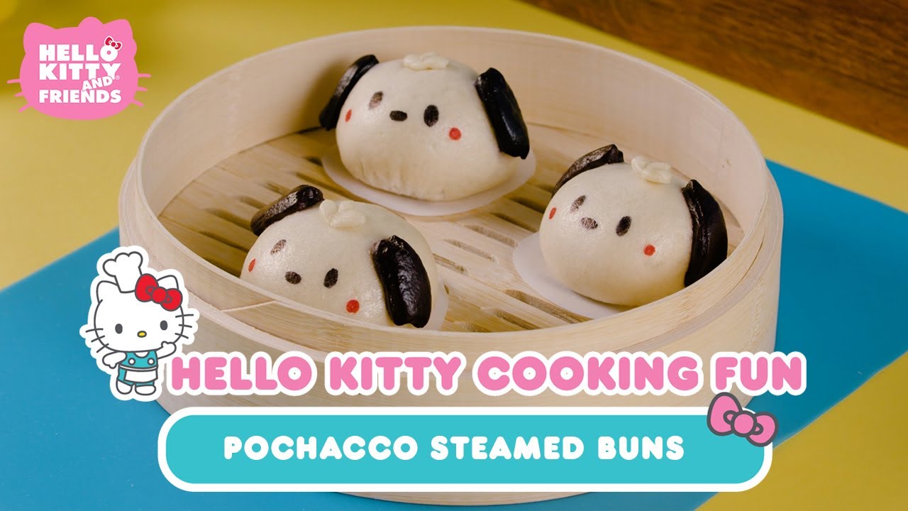 Pochacco Steamed Buns | Hello Kitty Cooking Fun - YouTube