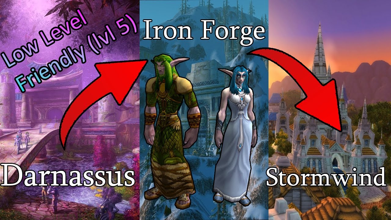 How to get to Iron Forge & Stormwind from Night Elf Start Zone ...