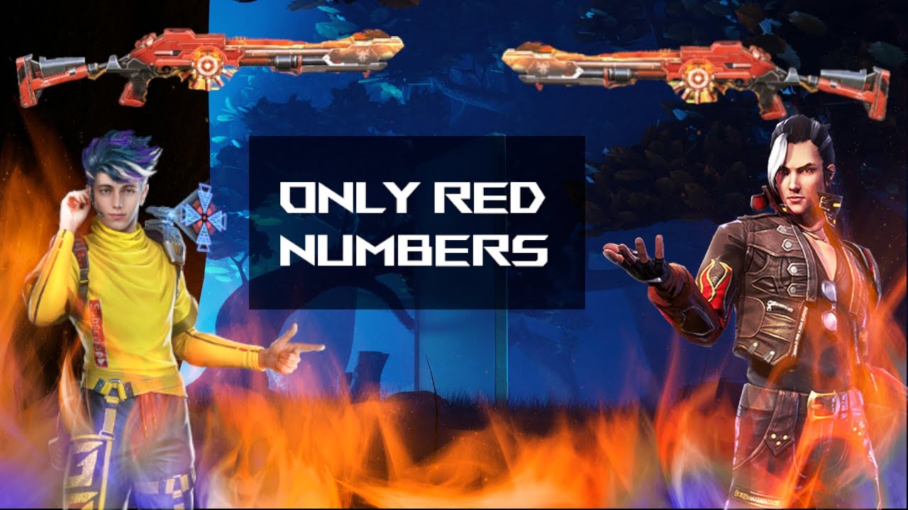 ONLY RED NUMBERS FREE FIRE - YouTube