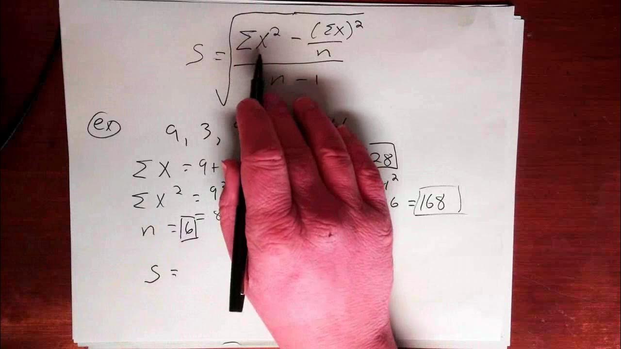 Statistics - Computational Formula Example - YouTube
