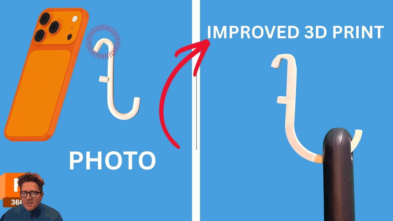 Custom Pegboard Hook in Fusion 360 — Photo to 3D Print -Trying Again ...