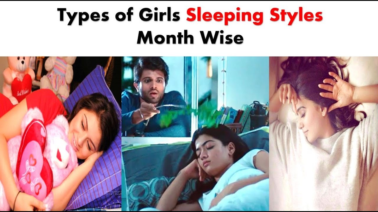 Types of Girls Sleeping Styles Month wise - YouTube