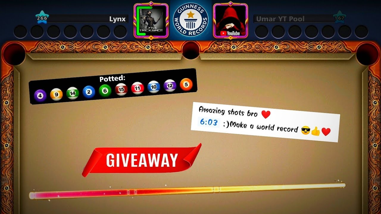 Secret of world record 🤫 and giveaway ft- Umar YT Pool - YouTube
