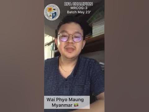 Dr Wai Phyo Maung - RFA Champion of MRCOG Part 3 May 2023, From Myanmar - YouTube