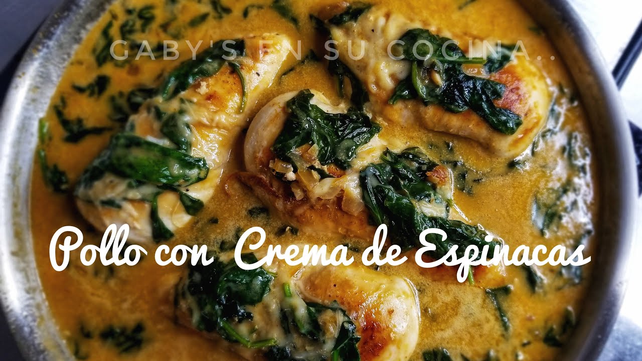 Como Hacer Pollo con Crema de Espinacas // Chicken Breasts with Spinach ...