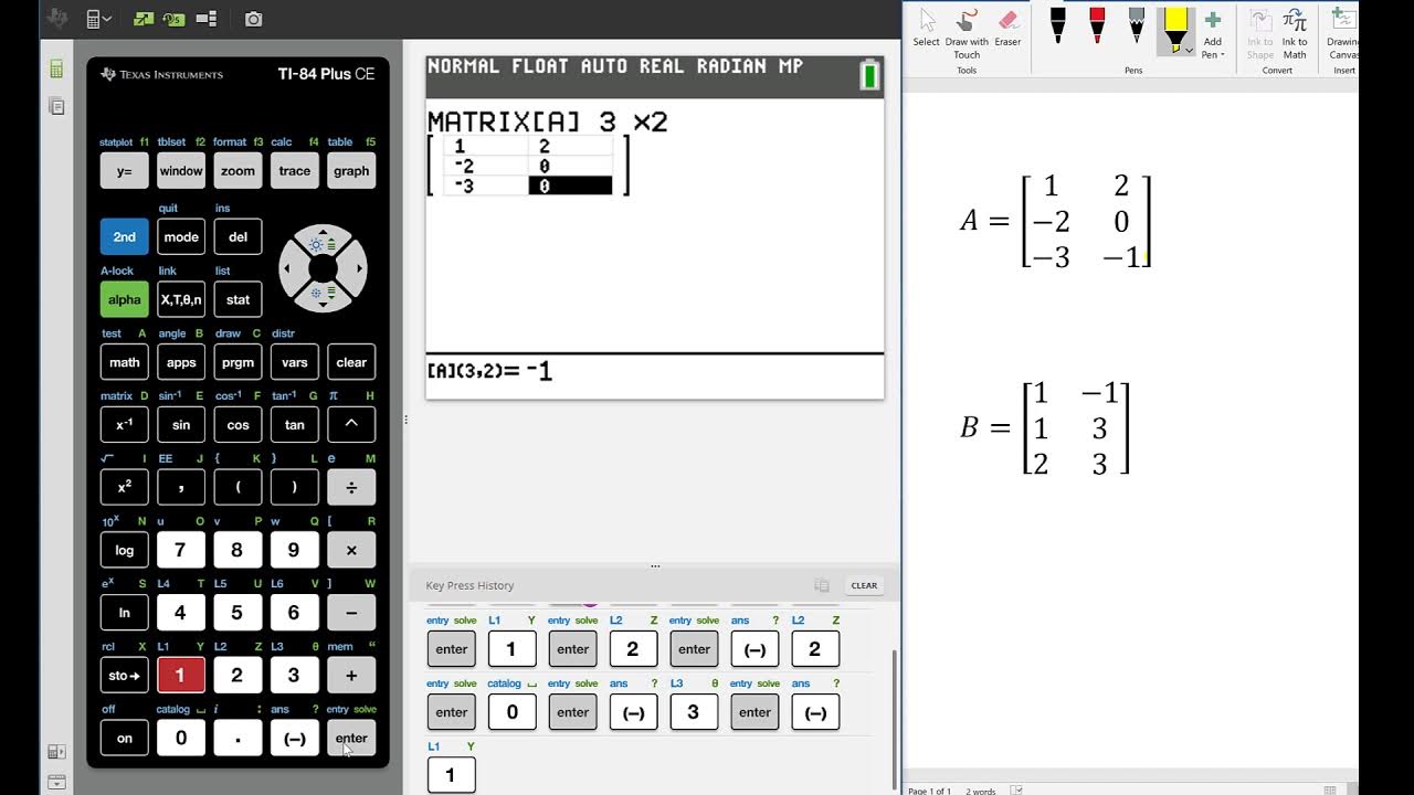 Using The Ti 84 Graphing Calculator To Find Matrix Addition using-the-ti-84-graphing-calculator-to-find-matrix-addition