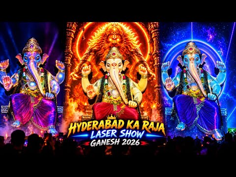 Hyderabad ka raja Ganesh laser show 2026 | Warasiguda team Netaji Ganesh laser show 2026 