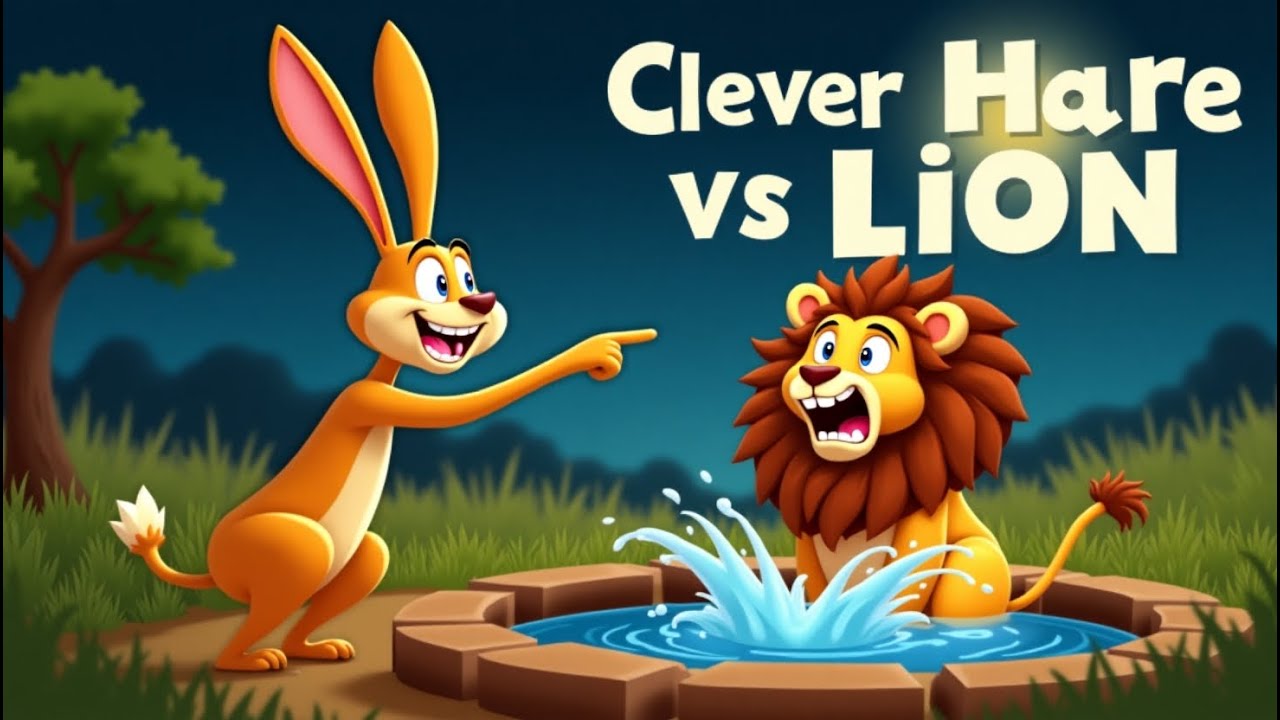The Clever Hare and the Lion | African Folktale for Kids | Tales by ...