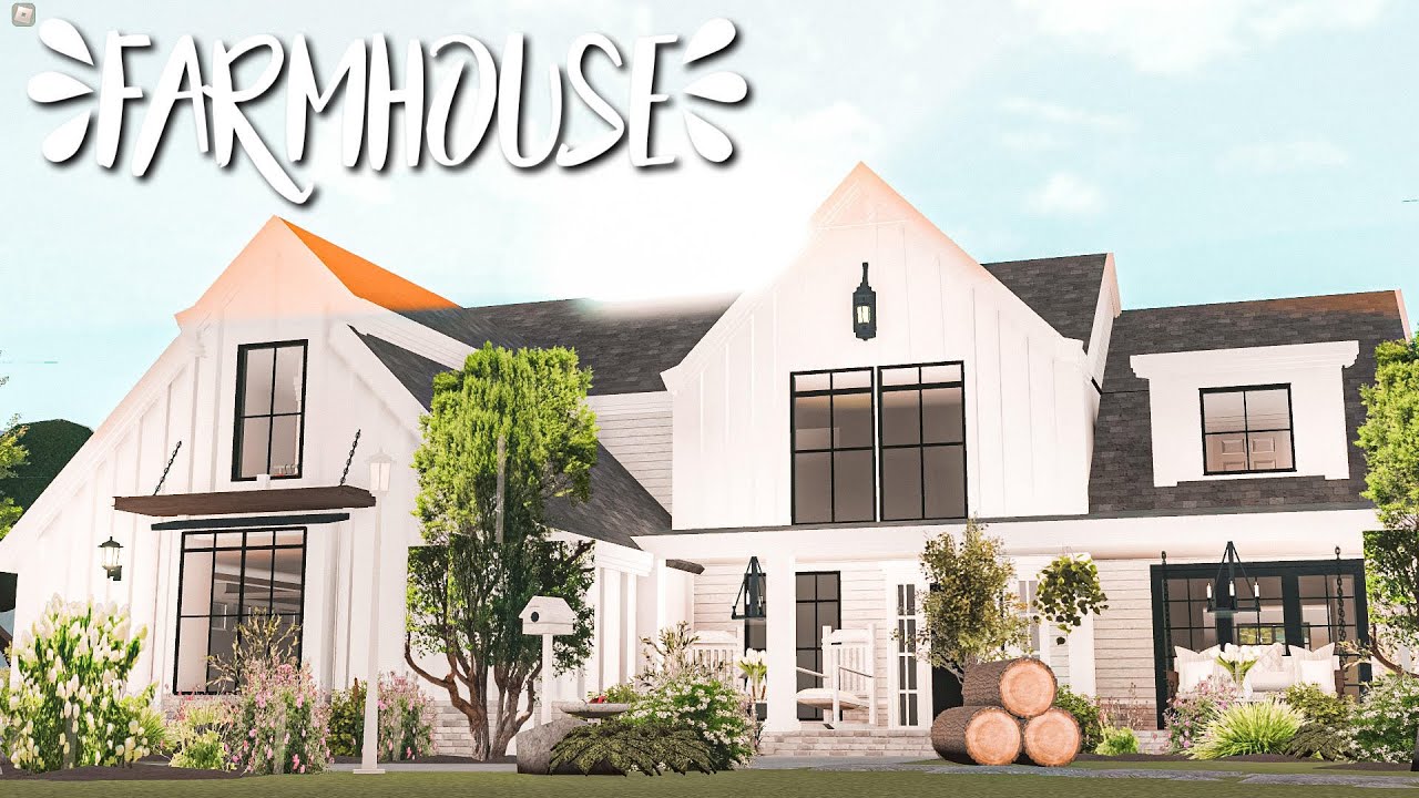 Realistic Farmhouse Bloxburg Speedbuild - YouTube