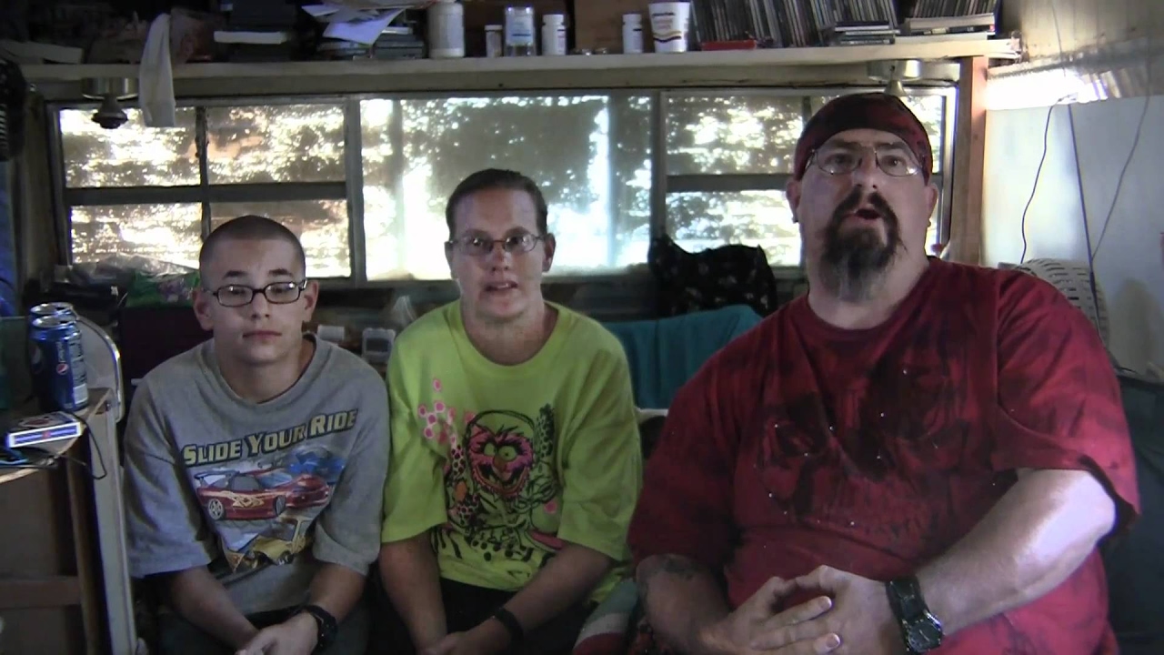 Homeless family living in a small RV with no bathroom or water using ...