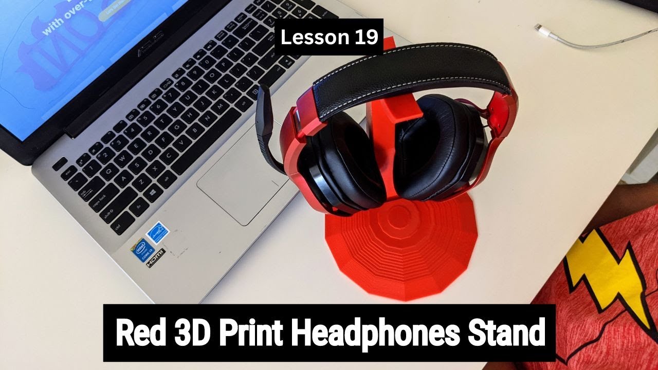 Custom headphone stand in TInkerCAD - YouTube