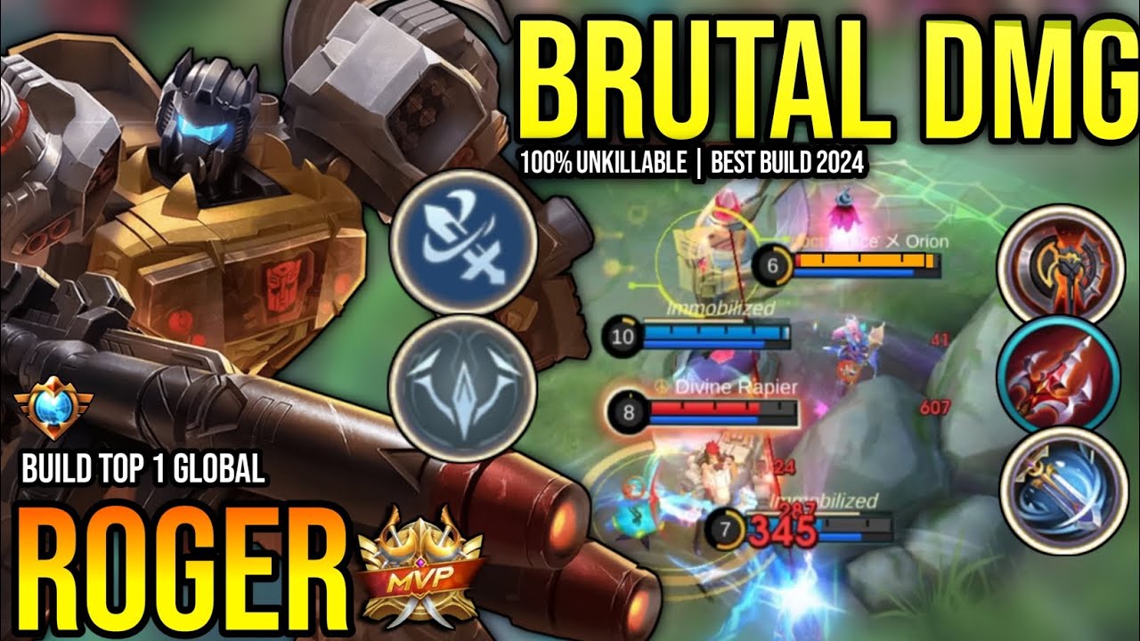 ROGER BEST BUILD 2024 | BUILD TOP GLOBAL ROGER GAMEPLAY | MOBILE ...