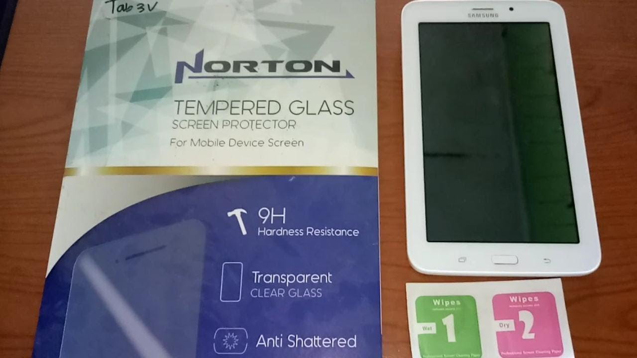 Samsung Galaxy Tab3V : How to Install Tempered Glass Screen Protector ...