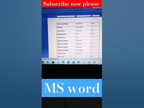 Ms word for list comand #computer #viral #mswordtricks Excel - YouTube