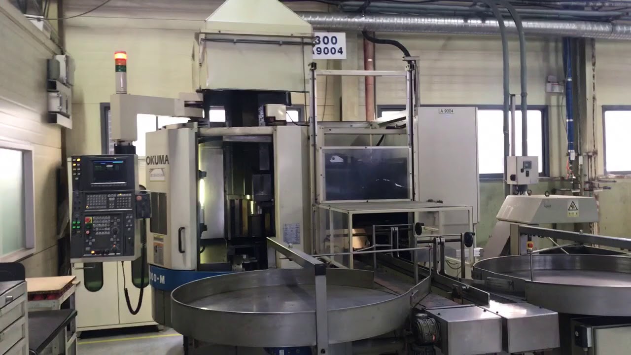 4040 = Okuma LVT 300 M Turning vertical VTL live tools Osp mach4metal ...