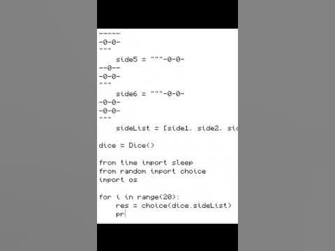 python dice roll #shorts - YouTube