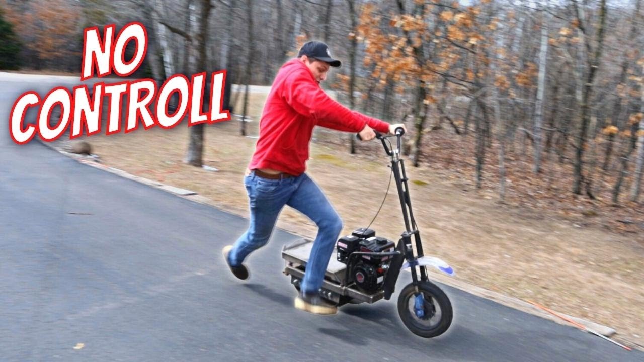 YOU NEED SERIOUS SKILL TO RIDE THIS TRACKED SCOOTER! - YouTube