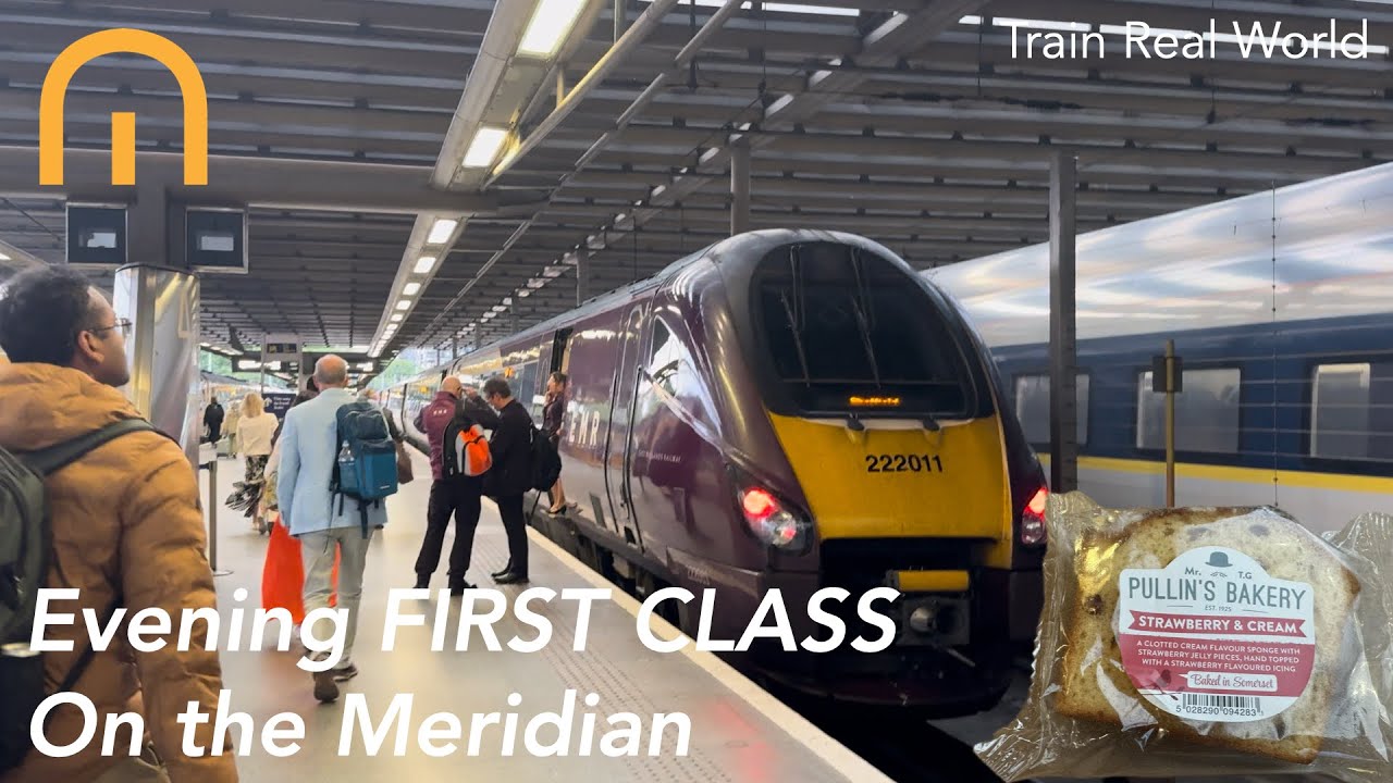 Evening FIRST CLASS Service on a Class 222 Meridian - YouTube