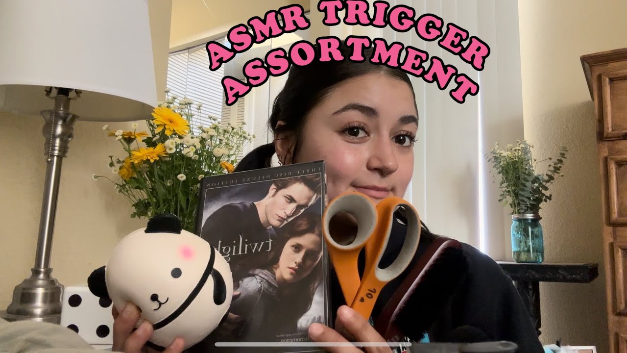 ASMR trigger assortment (tapping, water sounds, whispers & more) - YouTube