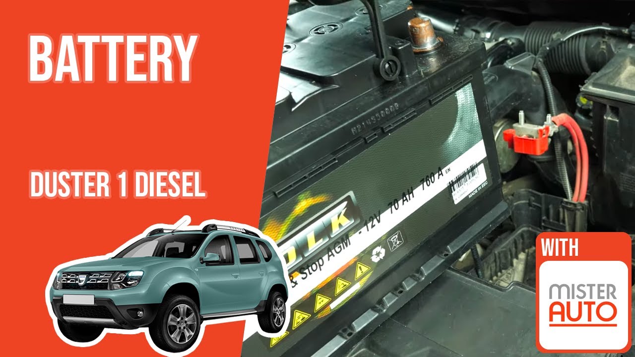 How to replace the car battery Duster mk1 1.5 dCi 🔋 - YouTube
