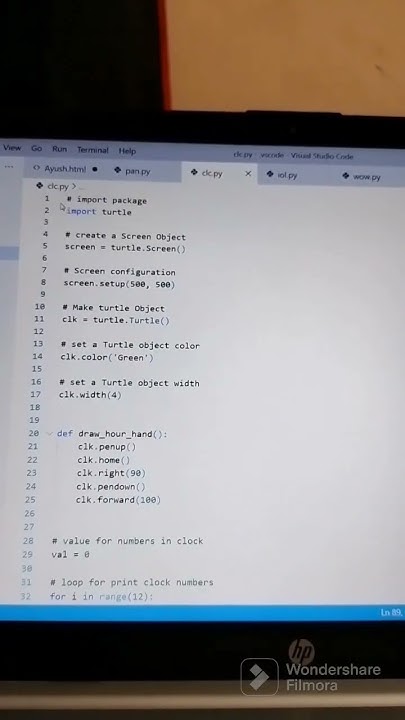Create A Clock ⏰⏰ Design Using Pythoncoding Python Programming Pythonprogramming Youtube