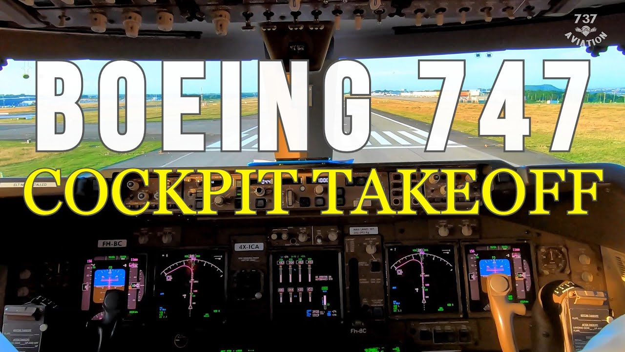 4K - Boeing 747 Amazing Cockpit Takeoff from Liege - YouTube