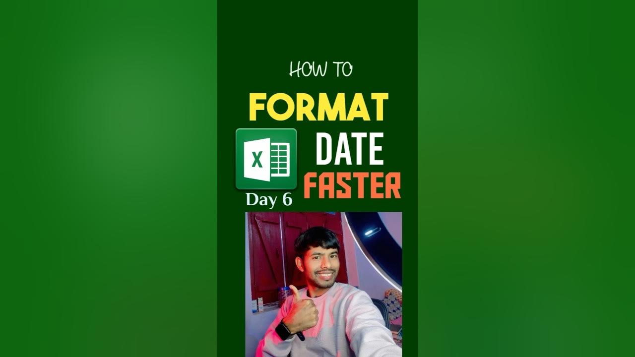 How to Format date Faster in Microsoft Excel. #excel #exceltips #reels #video #mytechhacking ...