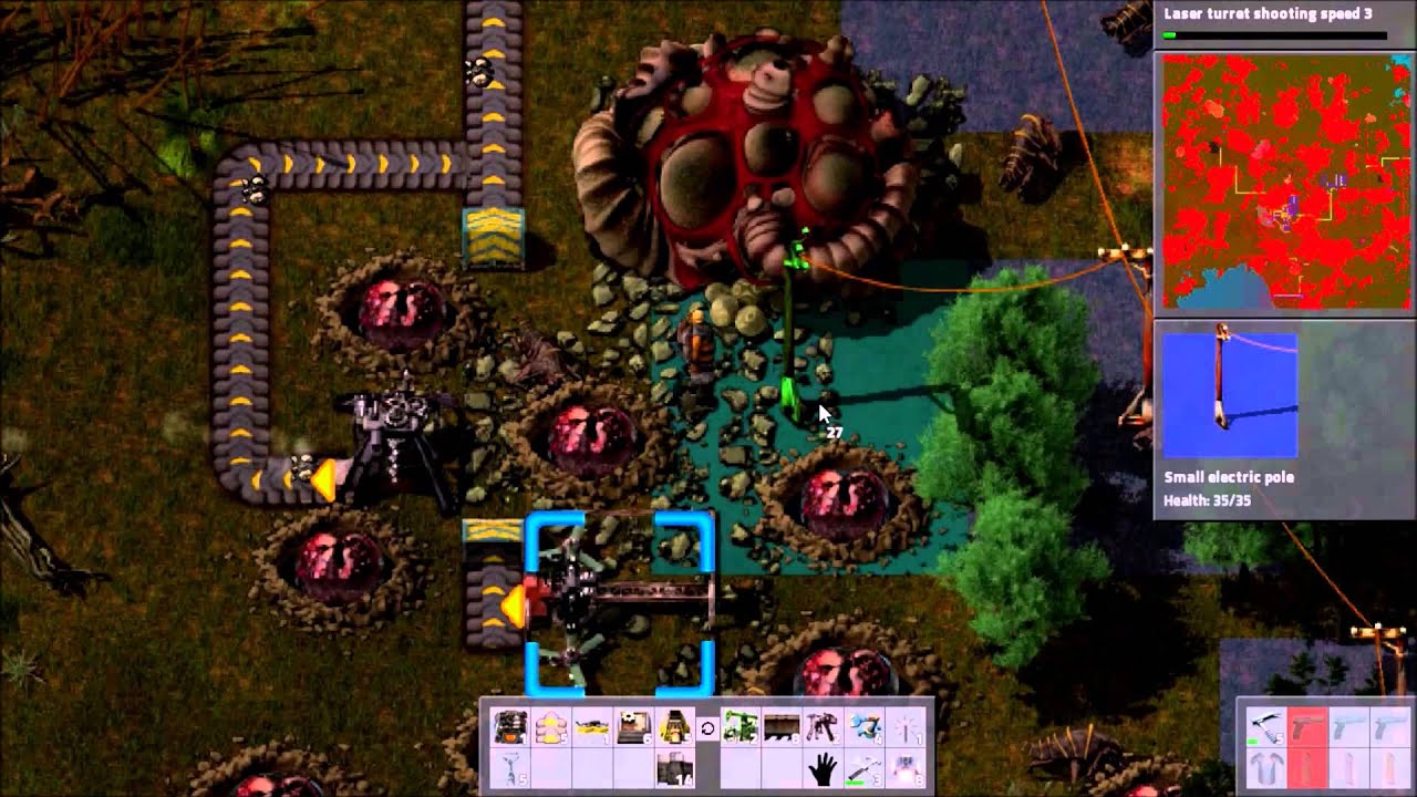 Factorio: Living With Biters Ep#18: Smart Inserters - YouTube