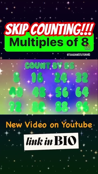 EASY Skip Counting - Counting By 8’s Song (Crank That) #math # ...