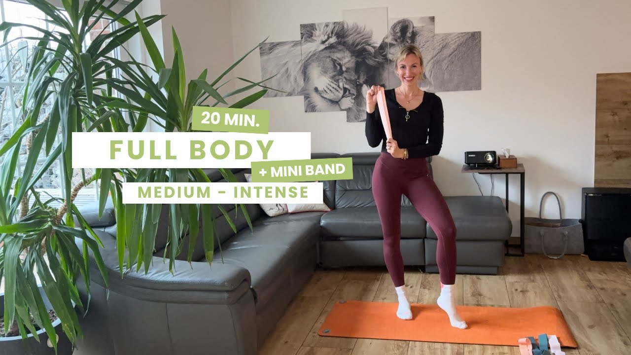 FULL BODY Workout + MINI BAND - medium-intense - 20 min, - YouTube