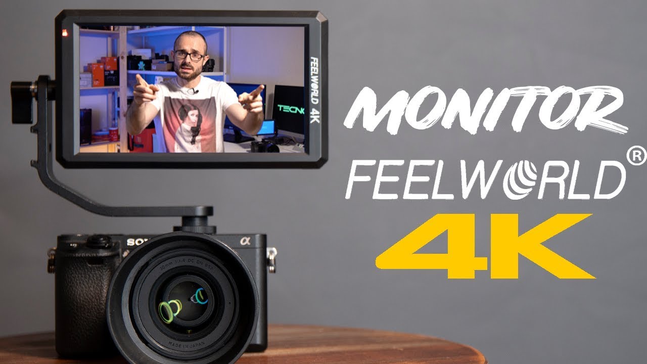 MONITOR completo para cámaras Sony Canon Nikon - Feelworld F6 4k - YouTube