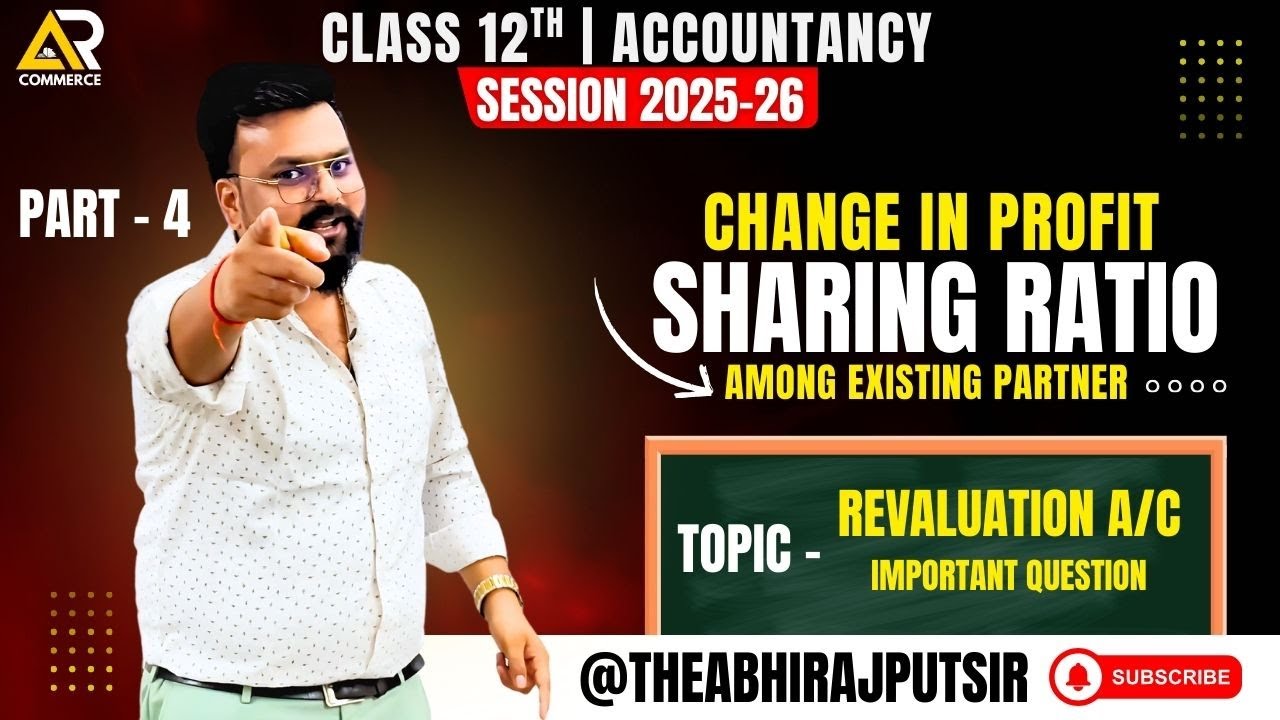 Important Question , Revaluation A/c | Change in Profit Sharing Ratio ...