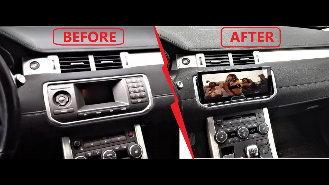 Range Rover Evoque Android 10,25" CUSTOM installation - YouTube