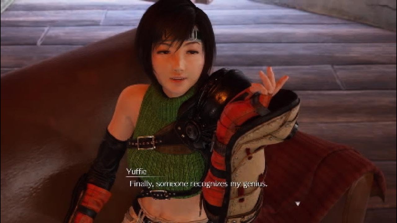 Final Fantasy VII Rebirth Yuffie Relationship Dialogue in Gongaga - YouTube