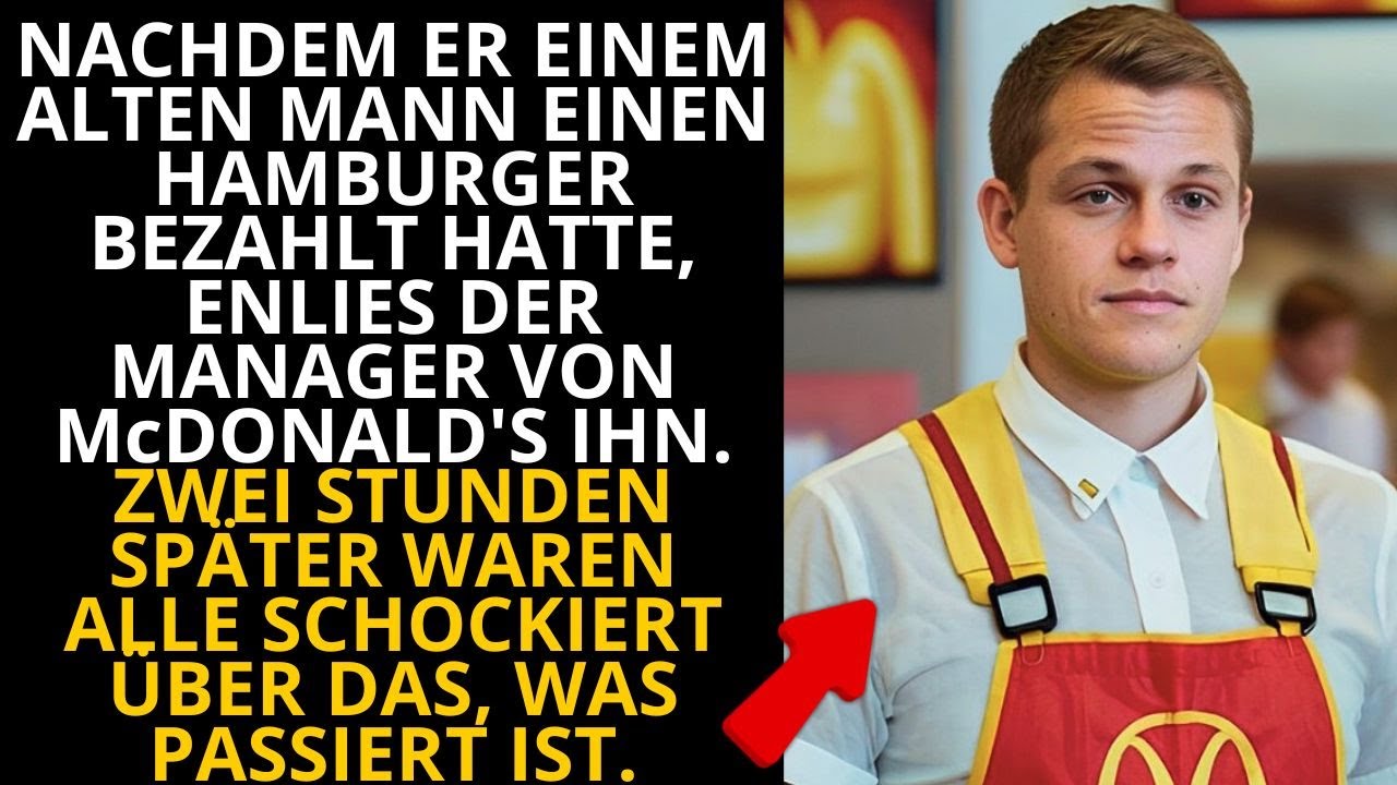 NACHDEM ER EINEM ALTEN MANN EINEN HAMBURGER BEZAHLT HATTE, ENLIES DER ...