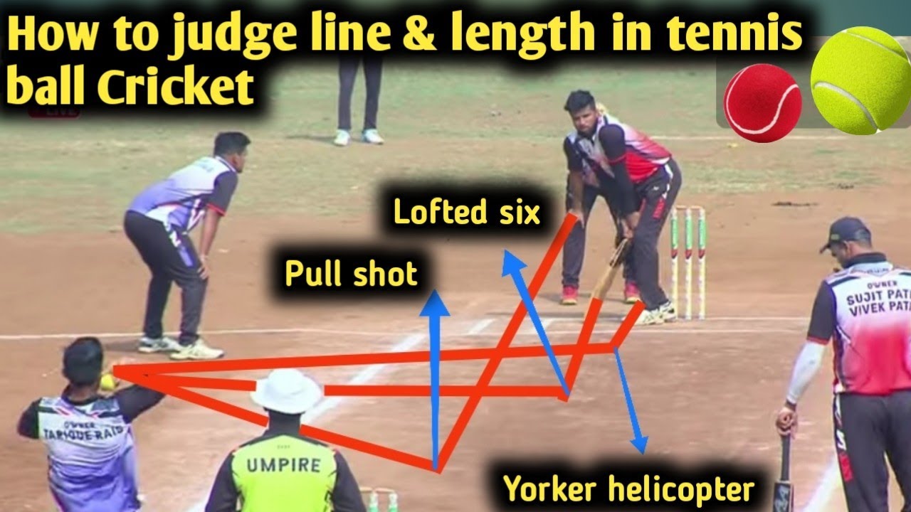 How to judge line length of ball in tennis ball cricket | tennis ball ...