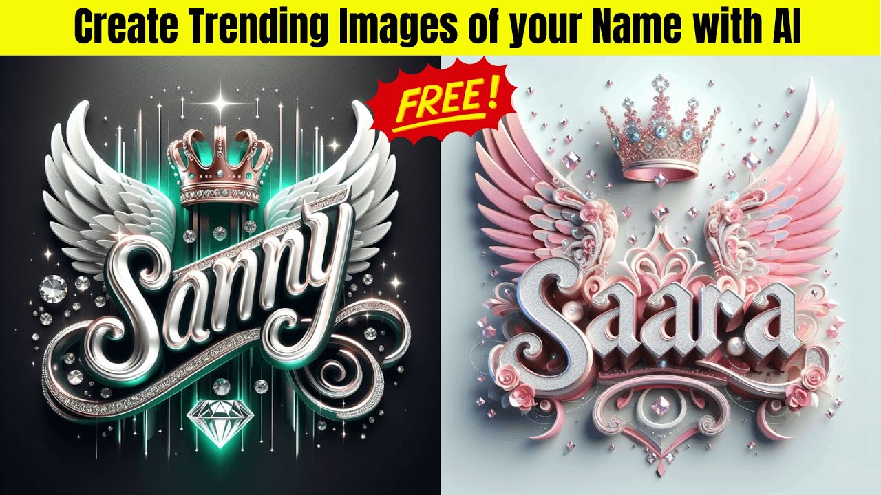 How to Create Trending Images of your Name with AI FREE | Bing AI - YouTube